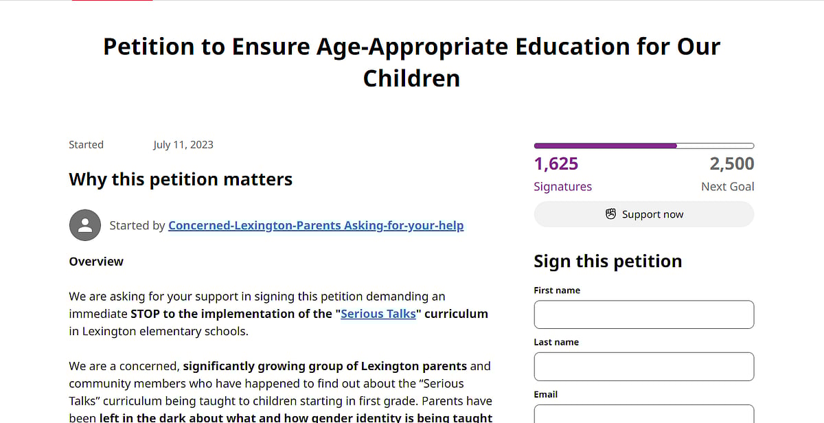 ‘Concerned Lexington Parents’ Start Petition Demanding Opt-Out For ...
